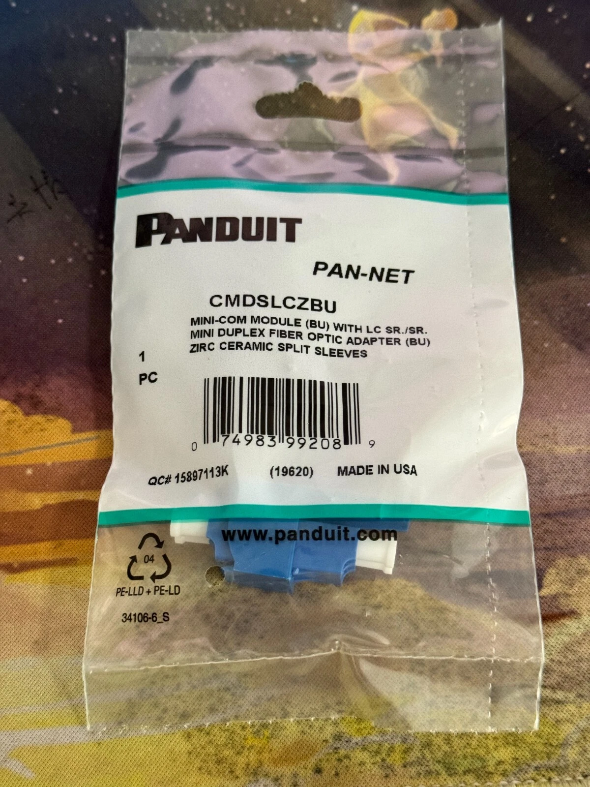Duplex LC ST Optical Fiber Cables Panduit CMDSLCZBU LC Duplex Fiber ...