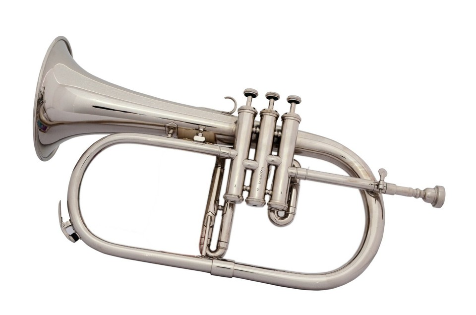 Flugel New Silver Nickel Finish Bb Flugel Horn With Free Hard Case ...