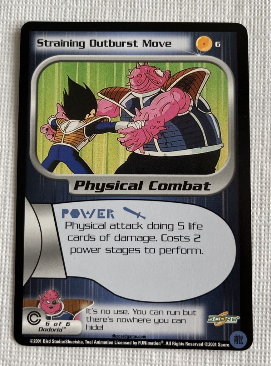 DBZ Dragon Ball Z Straining Outburst Move 6 CCG Limited Trunks Saga ...