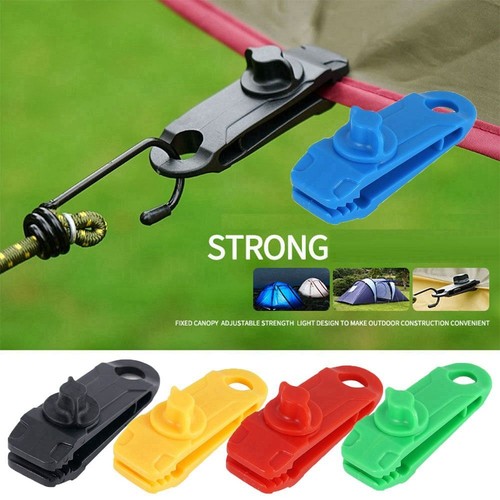 Kit Camping Tent Holder Canvas Tighten tool Tarp Clips Windproof Clip ...