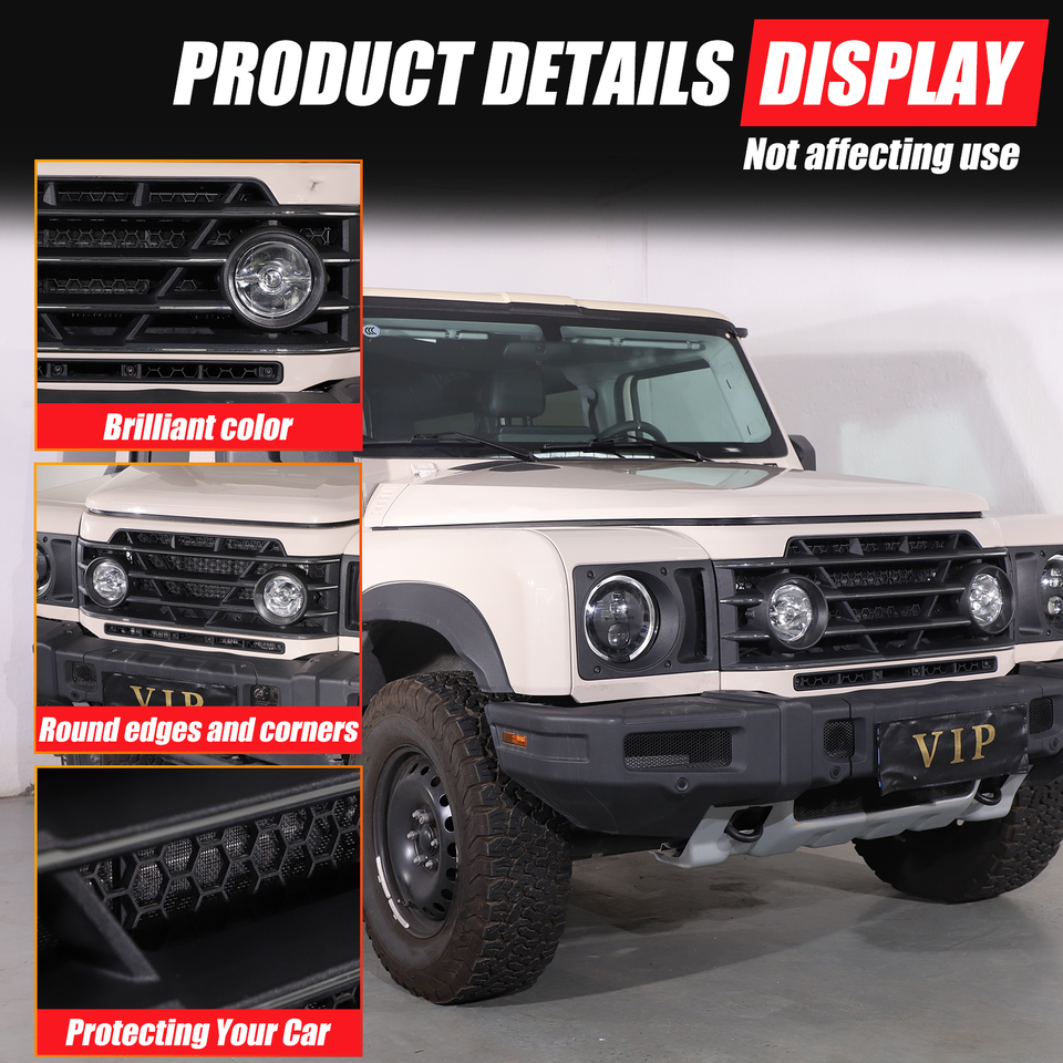 Alloy Car Front Center Grill Bug Screen Trim Mesh Kit For Ineos ...