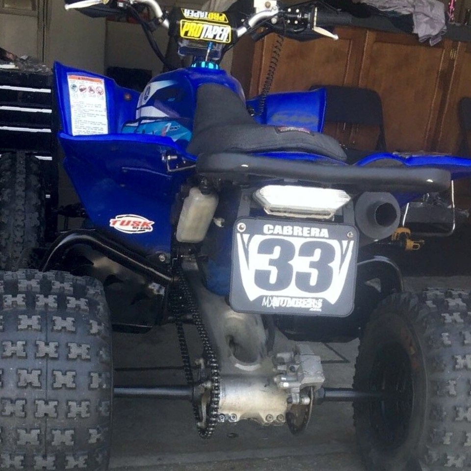 Motocross Mini Number Plate Decal Stickers Custom Name Race MX SX ATV ...