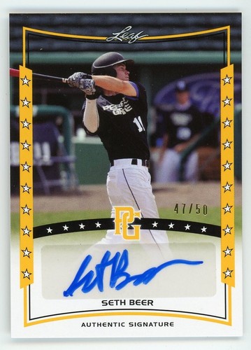 Seth Beer 2014 Leaf Perfect Game Showcase Auto Autograph Gold Parallel ...