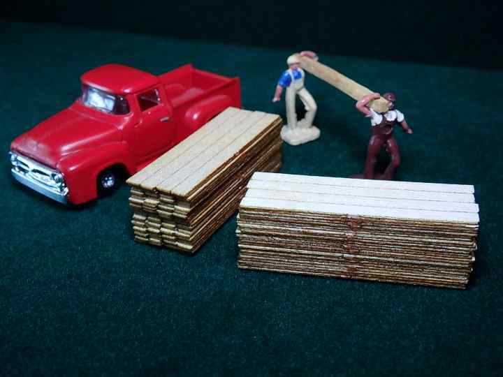 2 HO Scale 2” x 12” x 12ft x 4ft Lumber Yard Stacks Loads Dimensional ...