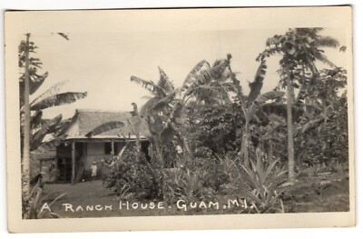 Old RPPC real photo postcard A RANCH HOUSE, GUAM, M.I. | eBay
