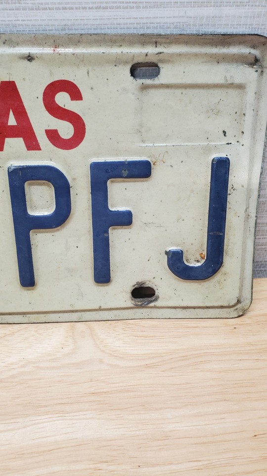 License Plate Texas 280PFJ Big Red Garage Mancave Decor Prop Craft Wall ...