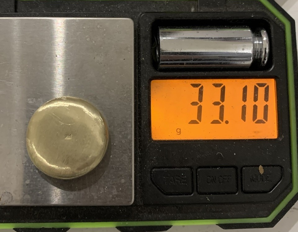Hand Poured Yellow Gold Ingot Round 33.10 Gram From 14K Gold Jewelry ...