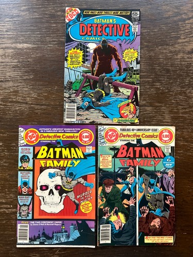 DETECTIVE COMICS 480 481 483 Batman Family Superman Hawkman Jim Starlin ...