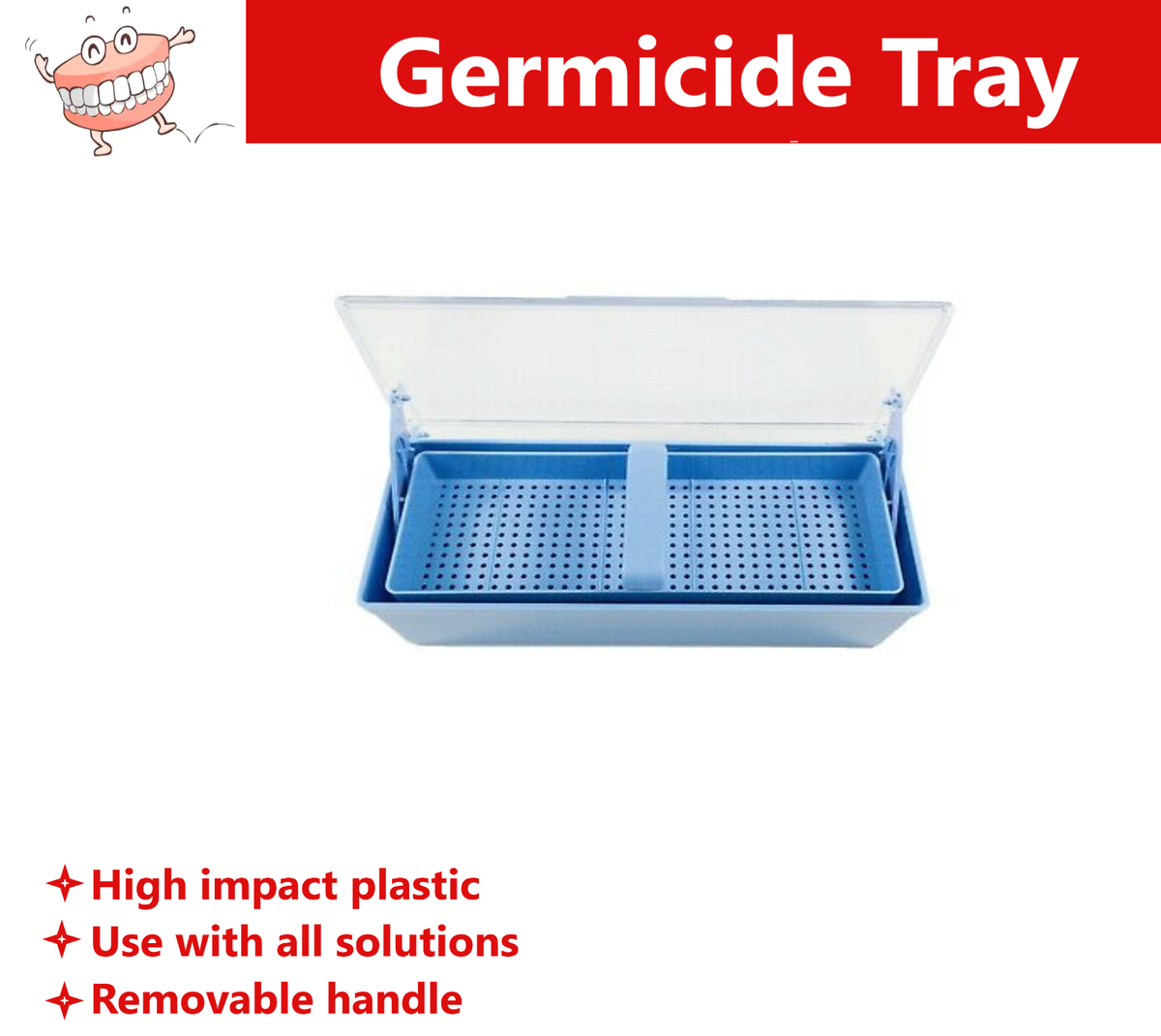 Stainless Steel Tray Gray* Germicide Tray For The Cold Sterilization Of ...