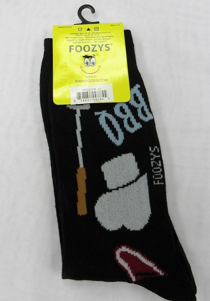 BBQ Grill Barbecue Raw Meat Steak Chef Cook Spatula 2 Pairs Foozy Socks ...