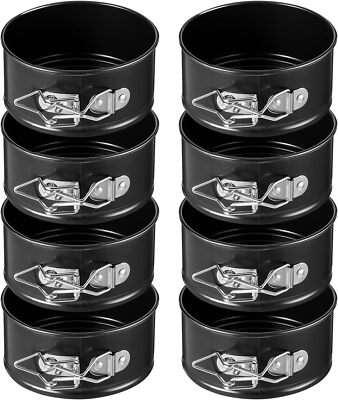 8 Pcs 4 Inch Springform Pan Mini Springform Pan Small Leakproof Round ...
