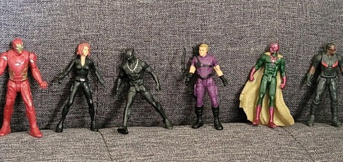 Marvel Hasbro Avengers Set Of 6 Figure Arms, Legs & Head Move Size 2 3/ ...