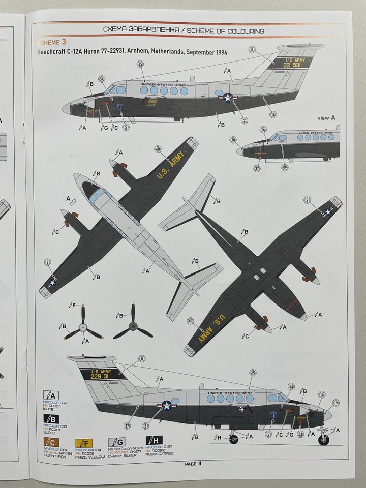 Beechcraft C-12 "Huron" (Plastic model kit) 1/72 AA Models 7237 | eBay