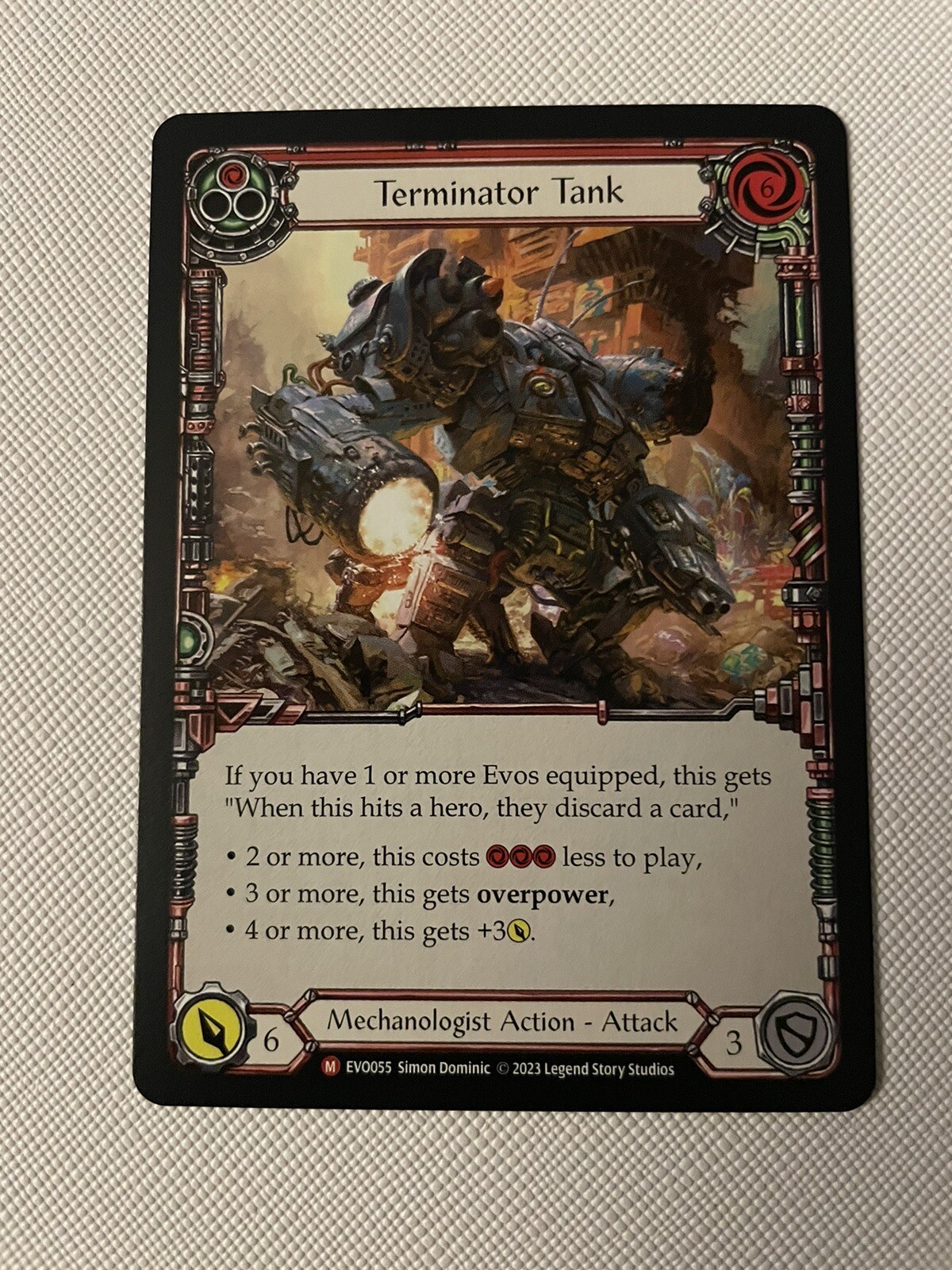 Flesh & Blood TCG Terminator Tank EVO055 (Bright Lights) Regular ...