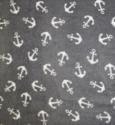 Imprimé Polar Polaire Tissu Matière - Ancres Gris | eBay