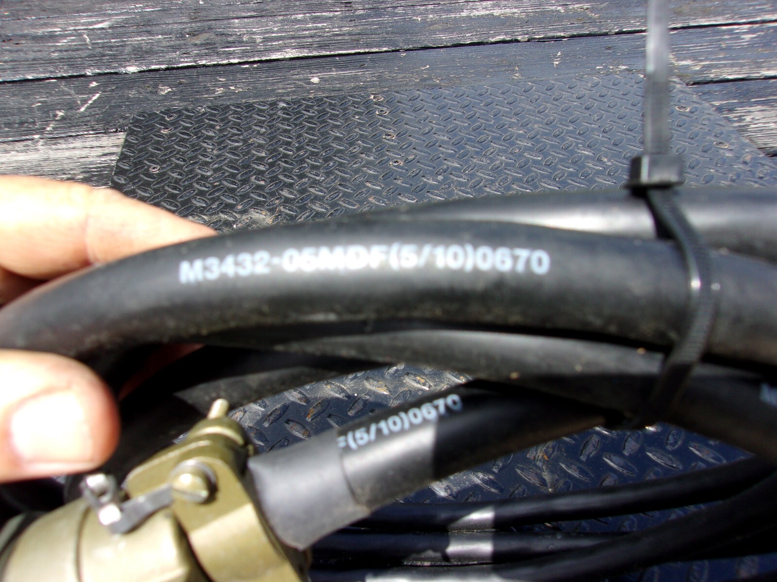 MILITARY SURPLUS 7 PIN EXTENSION CORD CABLE EQUIPMENT 12+ FT GENERATOR ...