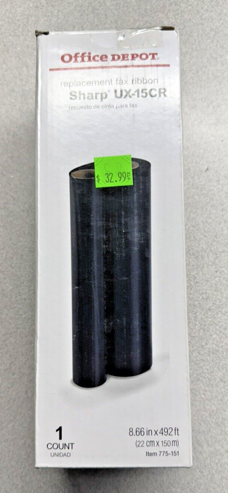 Office Depot Replacement Fax Ribbon Sharp UX-15CR - NEW in box - 980696 ...