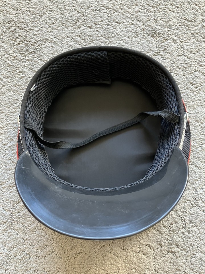 Costume Black Captains Hat with Silver Star and Red Piping | eBay