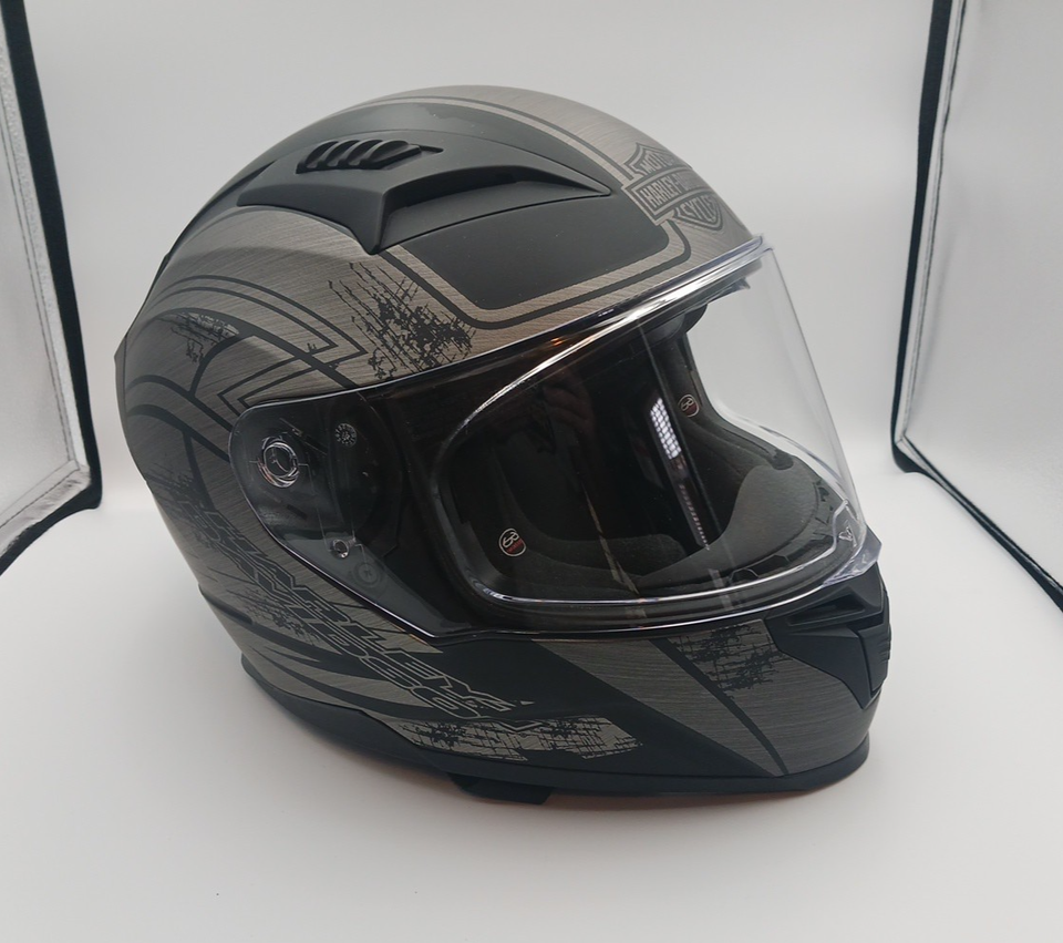 Harley Davidson HD-M05 Full-Face Motorcycle Helmet Metalic SM 55-56cm W ...
