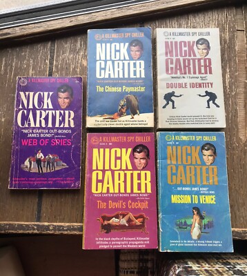 Vintage Nick Carter Books 1st Printings Lot Of 5 1960s Paperback ...