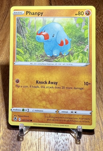 Phanpy 091/195 Non Holo Silver Tempest Pokemon Card NM | eBay