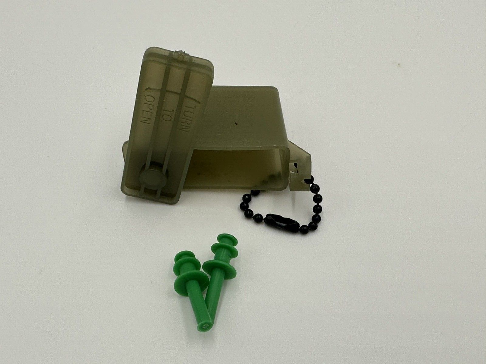 Military Issue Ear Plugs with Case & Chain - Army & Marine Corps Ear ...