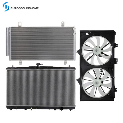 Radiator Condenser & Cooling Fan Assembly Kit For 2012 13 14-2017 ...