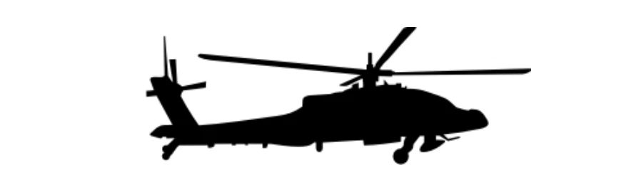 Apache Helicopter Silhouette