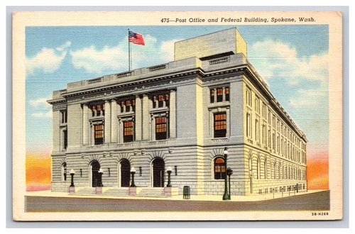Post Office And Federal Building, Spokane Washington WA Postcard 15975 ...