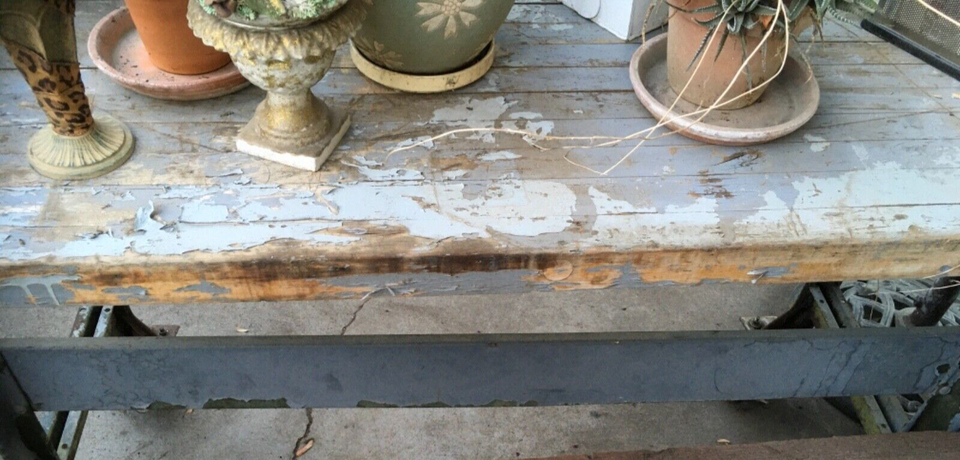 Vintage Industrial Steampunk Work Table Butcher Block Countertop ...