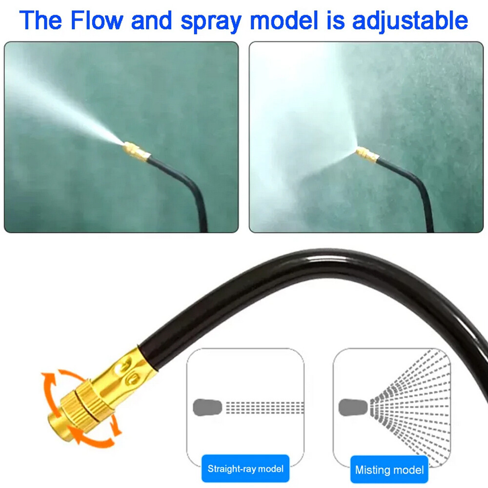 5M/10M Misting System Kit Adjustable Automatic Misting Watering Garden ...