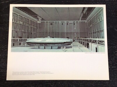 VINTAGE 1977 STAR WARS RALPH MCQUIRE PORTFOLIO PRINT DEATH STAR HANGER ...