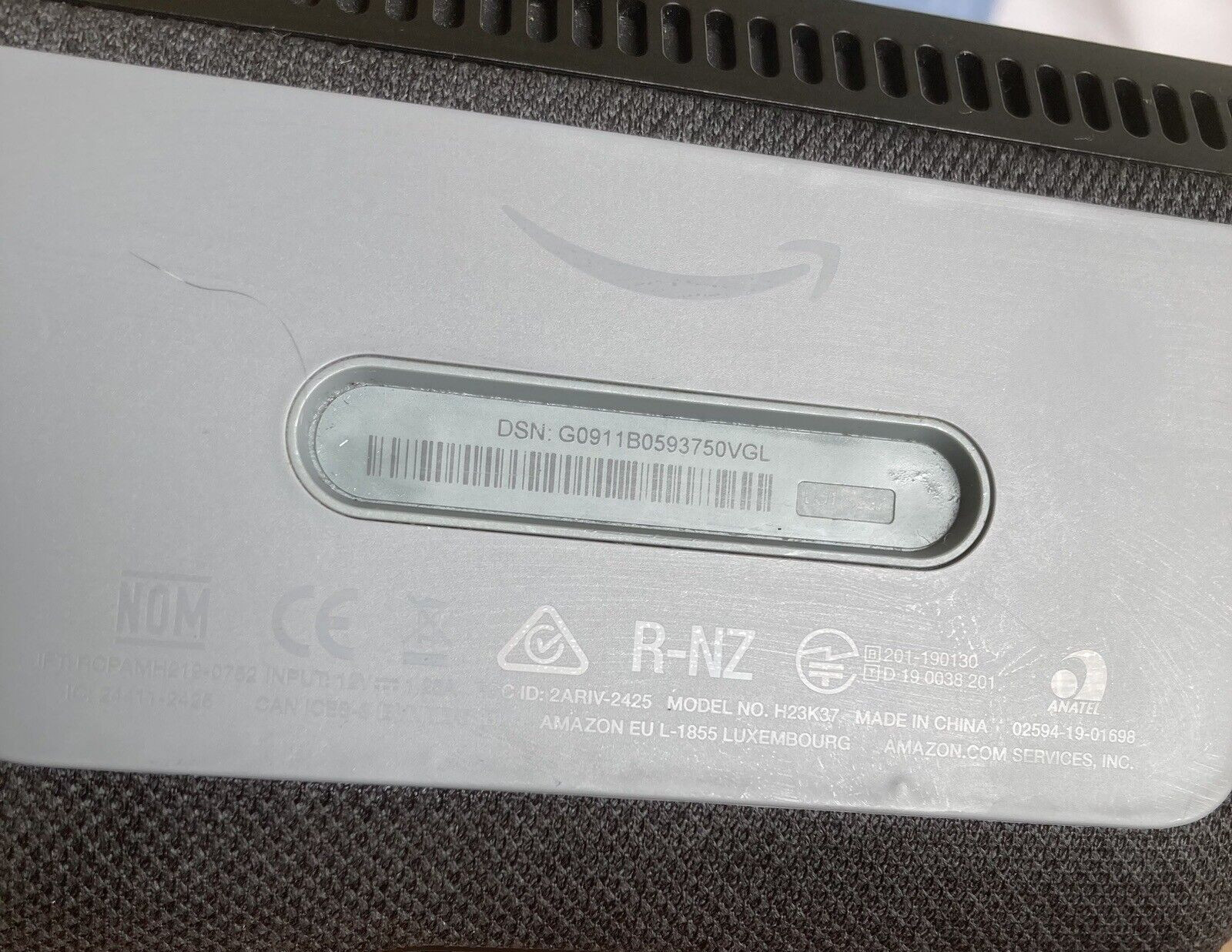 Amazon Echo Show 5 Smart # H23k37 Black - NO POWER CORD