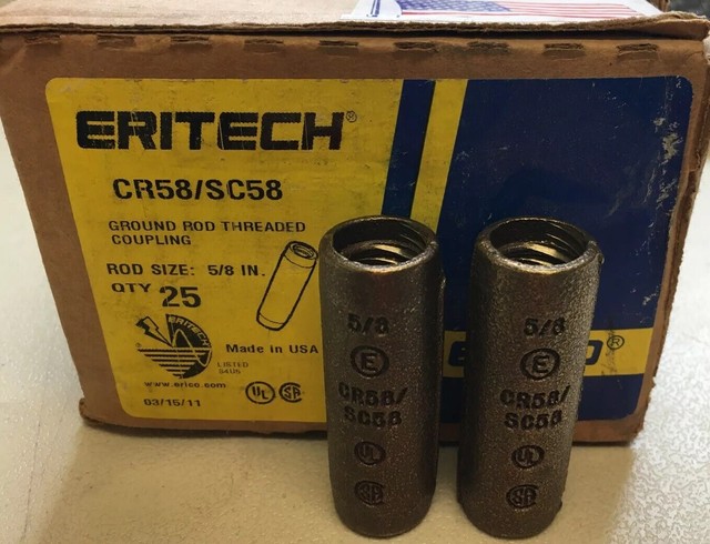 25 CC58 ERICO 5/8" Ground Rod Bronze Coupler USA for sale online | eBay