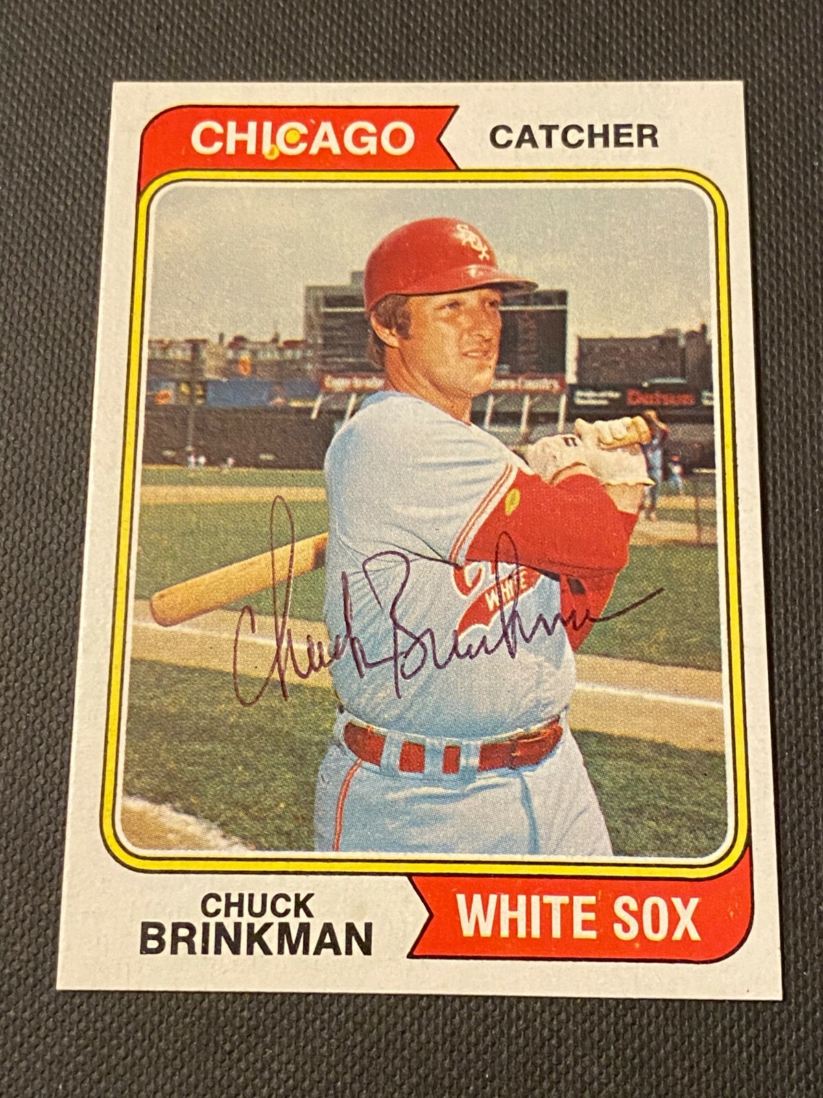 Chuck Brinkman Signed 1974 Topps Card Auto Chicago White Sox Autograph ...
