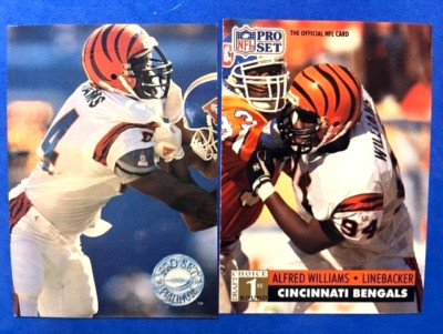 NFL - Alfred Williams 1991 Pro Set Platinum RC & 1991 Pro Set Draft ...