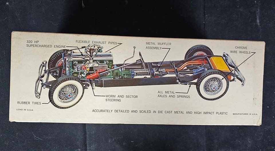 Hubley 1932 SJ Duesenberg 1/18 Scale Classic Vintage Metal Model Kit No ...
