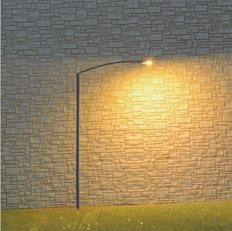 10 x HO scale street lights model railroad modern LED station lamp ...