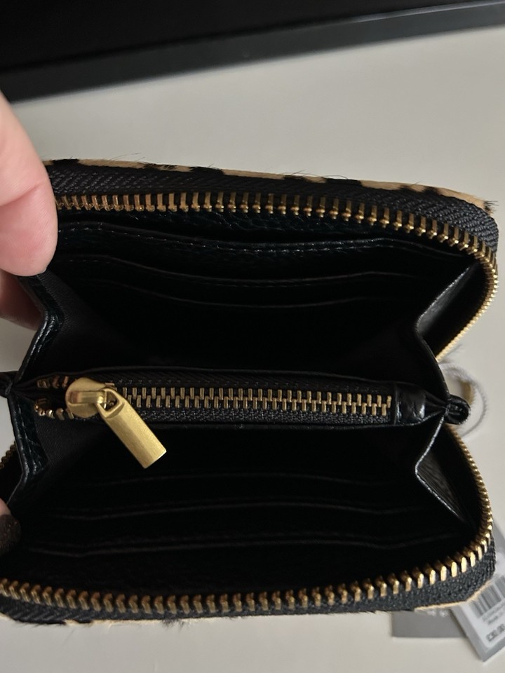 Oliver Bonas Lola Leopard Textured Zip Around Purse Rrp £30 Bnwt | eBay UK