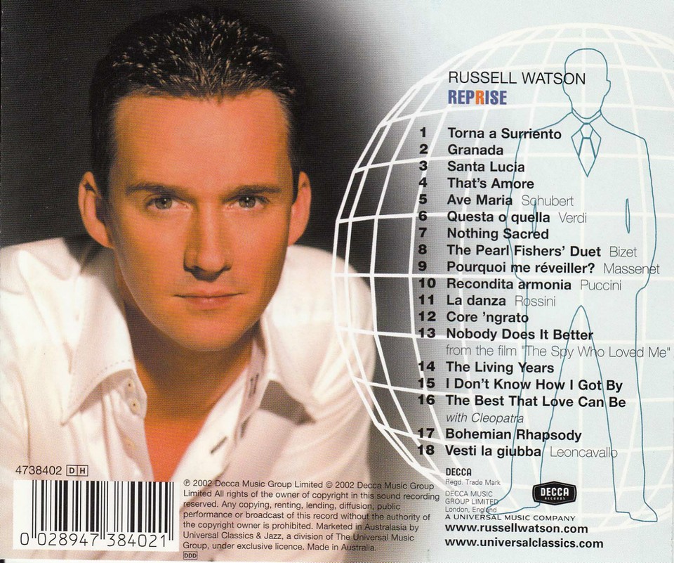 RUSSELL WATSON The Voice Reprise OZ CD 2003 + Bonus Track | eBay
