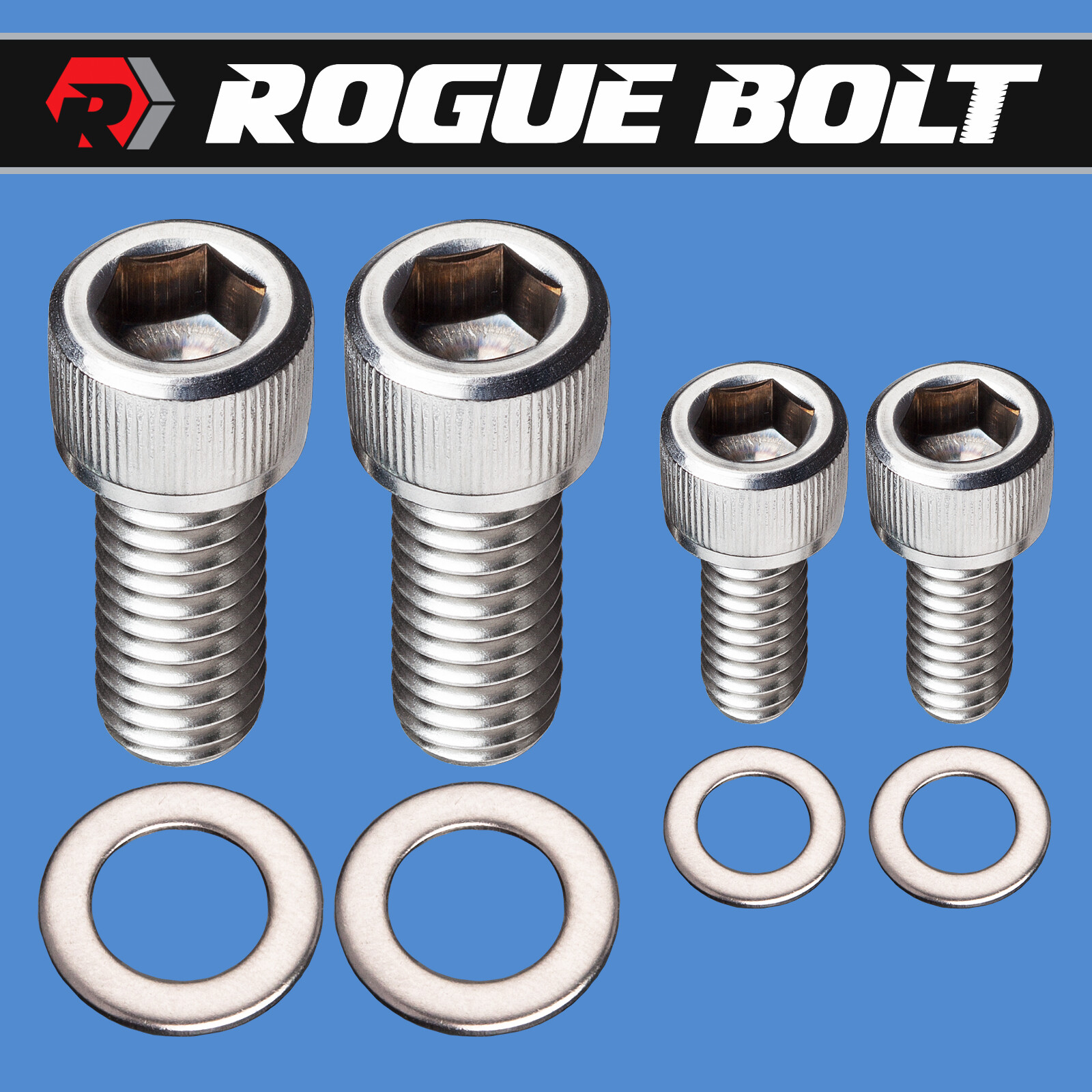 SBC FUEL PUMP BLOCK-OFF BOLTS STAINLESS STEEL KIT SMALL BLOCK CHEVY 327 ...