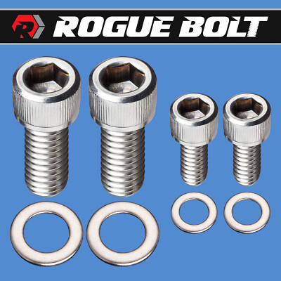 SBC FUEL PUMP BLOCK-OFF BOLTS STAINLESS STEEL KIT SMALL BLOCK CHEVY 327 ...