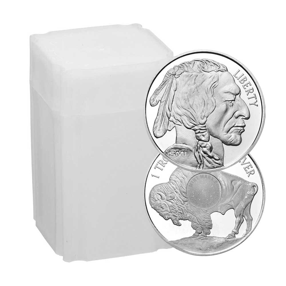 Roll of 20 - 1 Troy oz Sunshine Mint Buffalo .999 Silver Round Mint ...