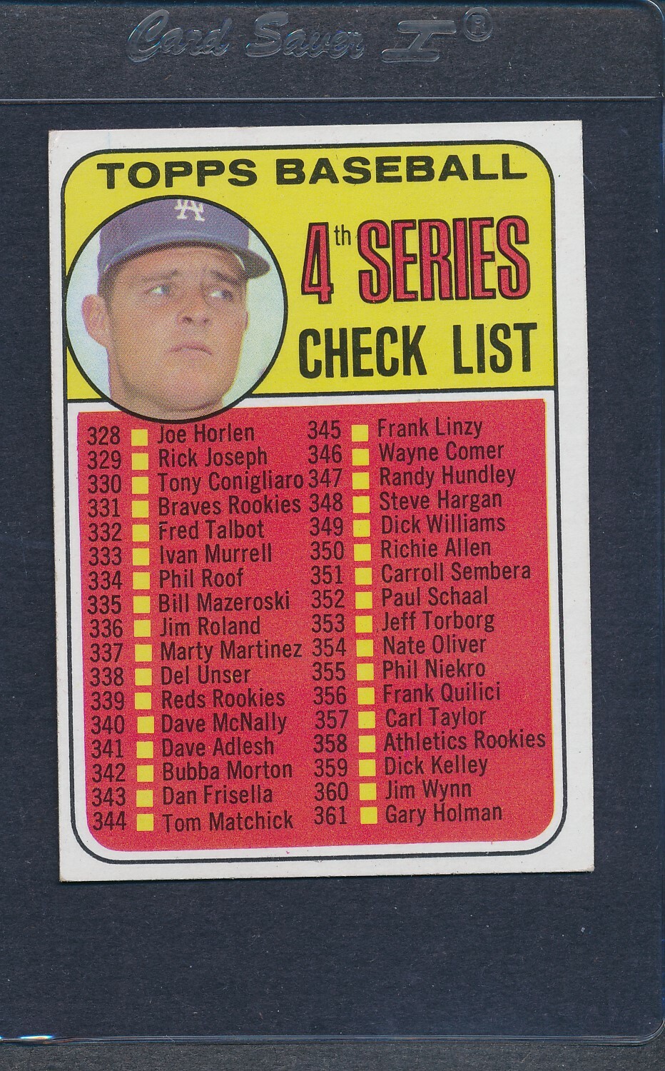 1969 Topps #314 4th Series Checklist EX *9158 | eBay