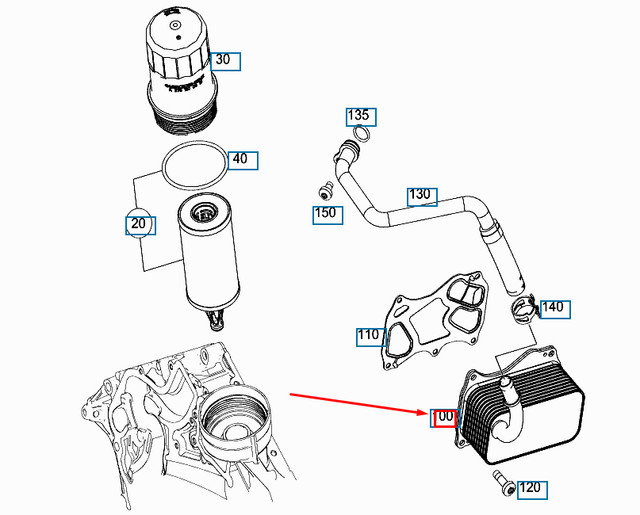 OEM Mercedes-Benz GLE W166 Oil Cooler A2761880001 Genuine for sale ...