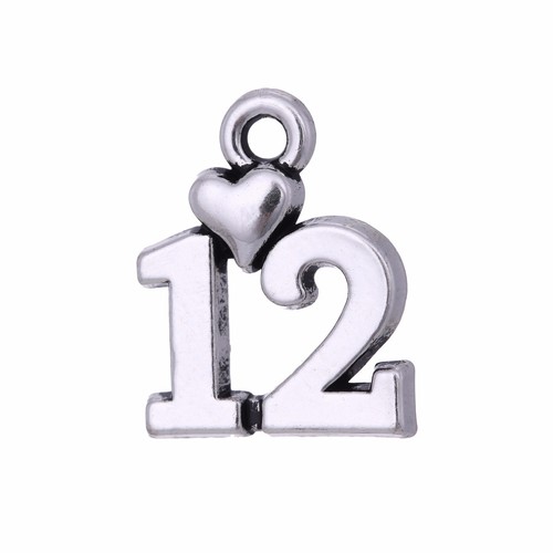 Hot20pcs Antique Heart Shape Love Number 10 11 12 Birthday ...