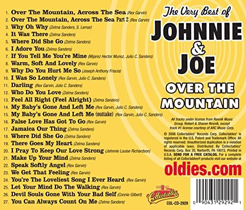 The Very Best of Johnnie & Joe * by Johnnie & Joe (CD, Jun-2008 ...