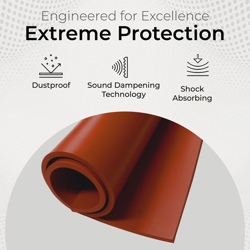 Red Silicone Rubber Sheet 60A 1/8 x 9 x 12 Inch Made in USA Gasket ...