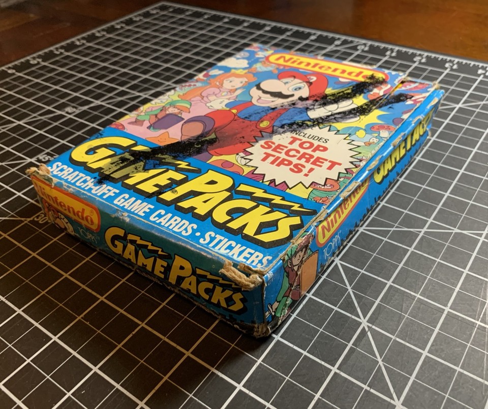 1989 Topps Nintendo Game Packs - Empty Box + 48 Empty Packs - Black X ...