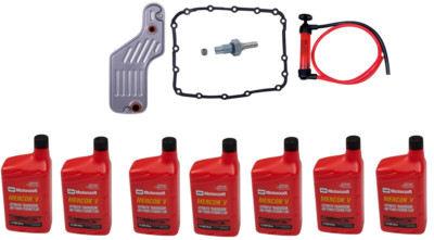 5R55S Transmission Filter Kit + Drain Plug w/ Adapter + 7L ATF for FORD ...
